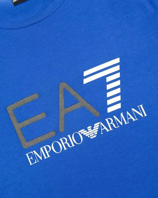 EA7 Round-necked Logo T-shirt - Blue