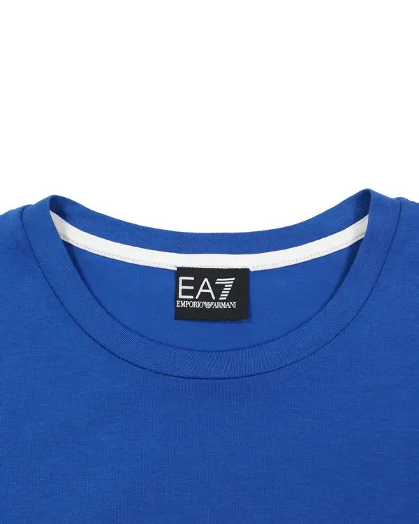 EA7 Round-necked Logo T-shirt - Blue