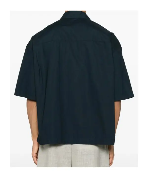 Studio Nicholson Short-sleeved Shirt - Navy Blue
