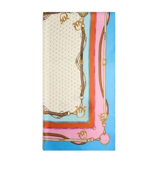 Pinko Limbo Graphic Printed Scarf - Nude