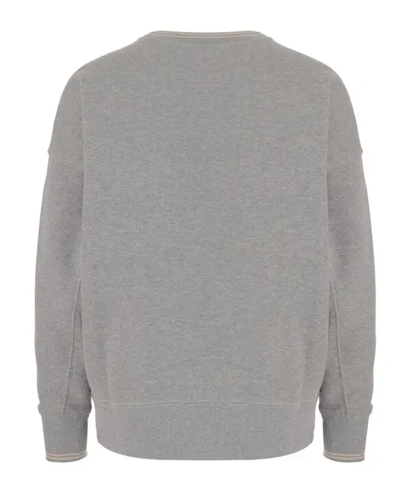 AUTRY Check-pattern Embroidered Sweatshirt - Gray