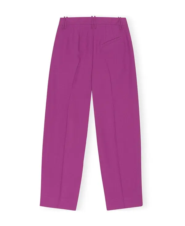 GANNI Low-rise Pleated Straight-leg Trousers