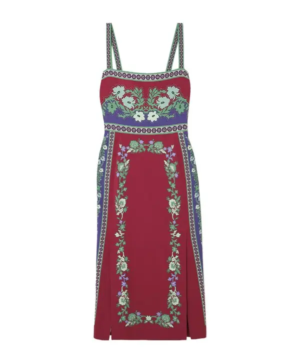 La DoubleJ Buy Me A Martini" Floral Print Midi Dress - Multicolor