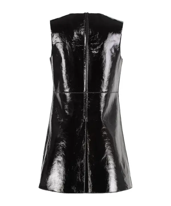 P.a.r.o.s.h Sleeveless Leather Mini Dress
