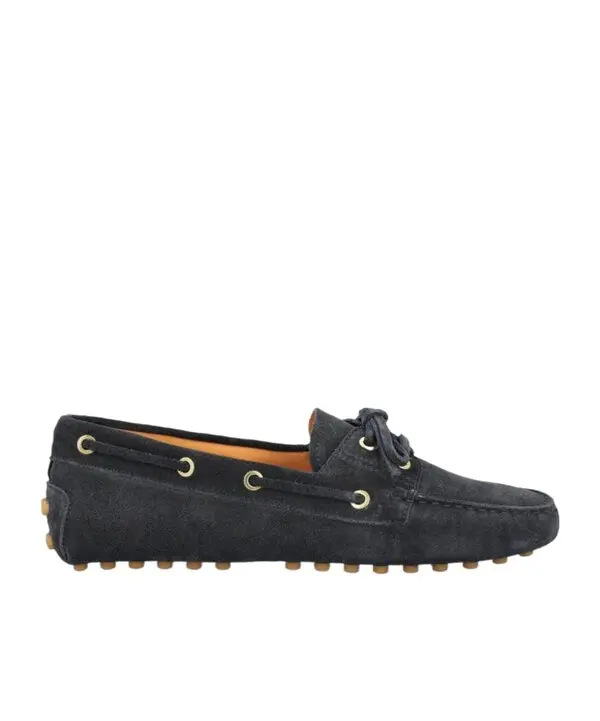TOD'S Suede Bow Detail Loafers - Navy