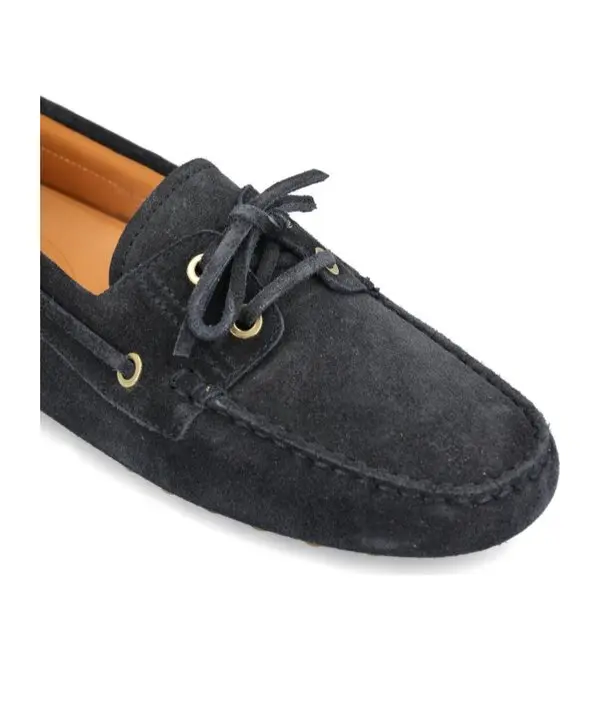 TOD'S Suede Bow Detail Loafers
