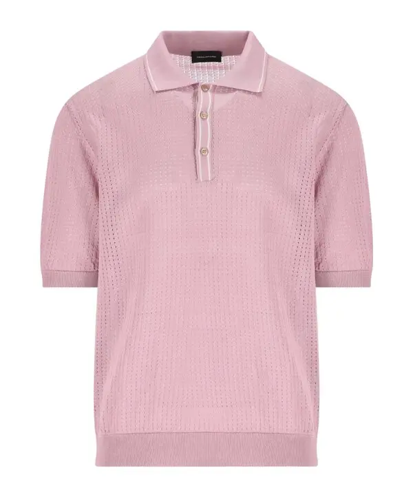 Tagliatore Short-sleeved Polo Shirt - Pink