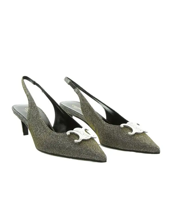 Celine Alma Pointed Toe Slingback High-heeled Sandals