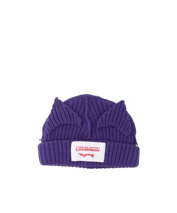 CHARLES JEFFRREY LOVERBOY Charles Jeffrey Loverboy Ears Beanie - Purple
