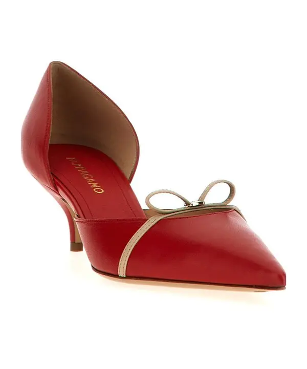 FERRAGAMO Gyoia Pointed High Heels - Red