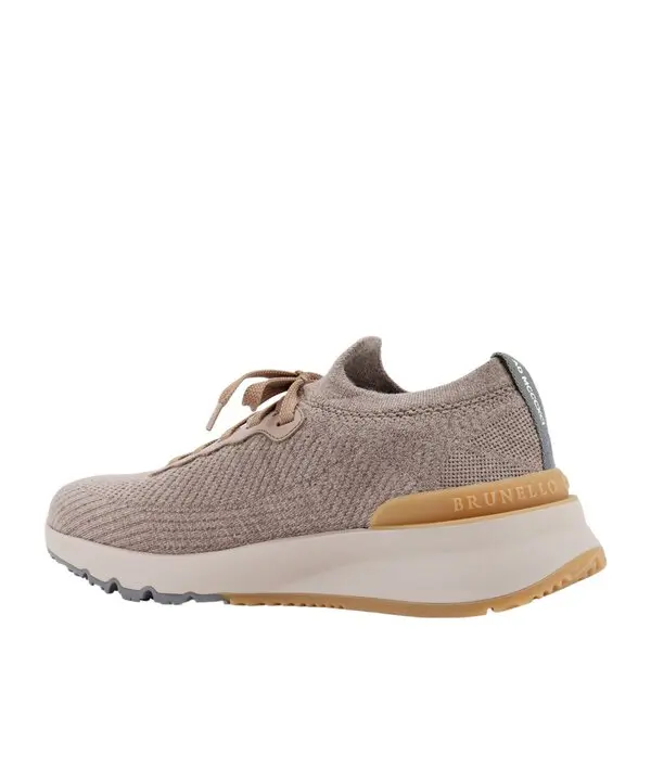 Brunello Cucinelli Knitted Low-top Sneakers - Taupe