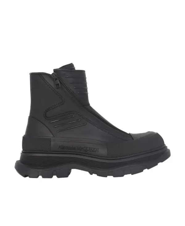 Alexander McQueen Zip Up Round Toe Boots