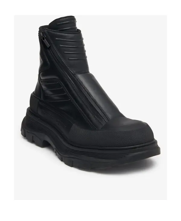 Alexander McQueen Zip Up Round Toe Boots