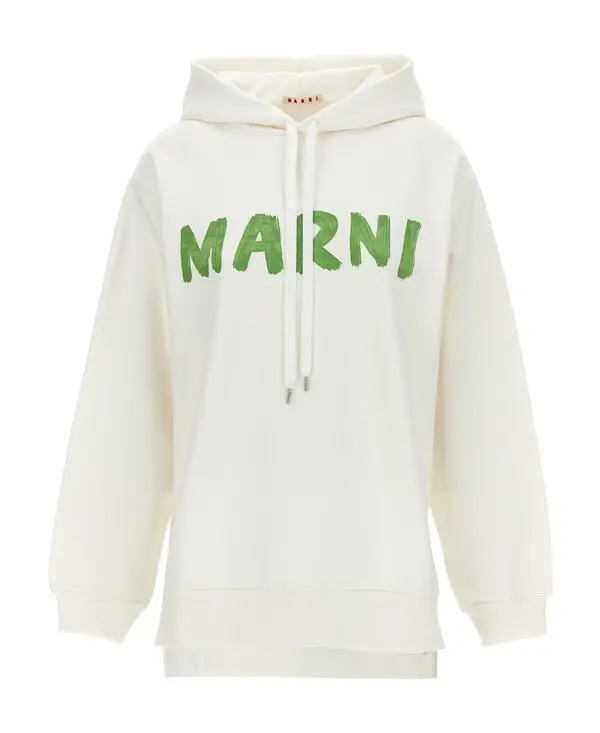 Marni Logo Printed Drawstring Hoodie
