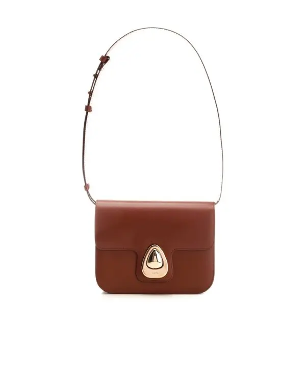 A.p.c. Astra Small Shoulder Bag With Engraved Logo Clasp - White