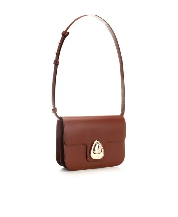 A.p.c. Astra Small Shoulder Bag With Engraved Logo Clasp - White