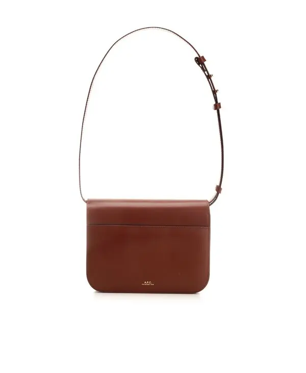 A.p.c. Astra Small Shoulder Bag With Engraved Logo Clasp - White