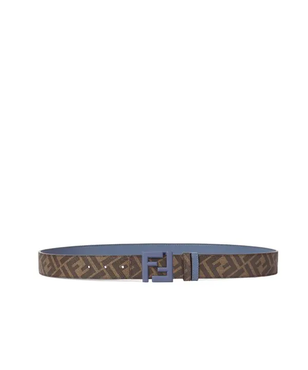 Fendi Ff Squared Reversible Studded Belt - Blue