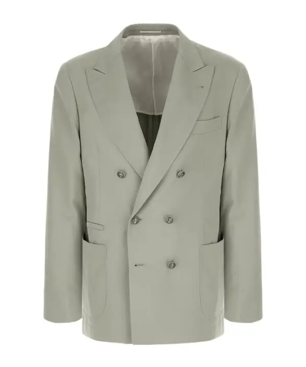 Brunello Cucinelli Double-breasted Blazer - Gray