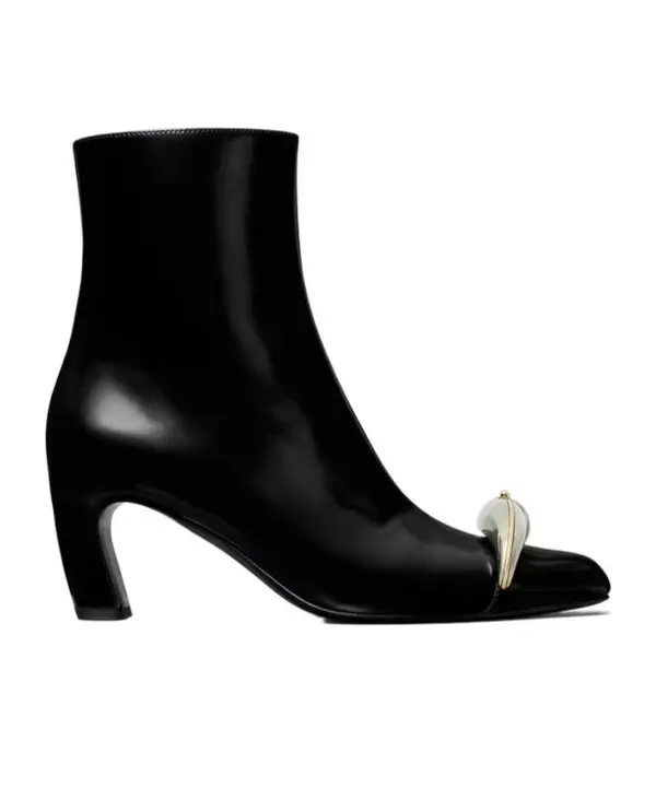 Tory Burch 65mm Pierced Xl Ankle Boots - Perfect Black/silver