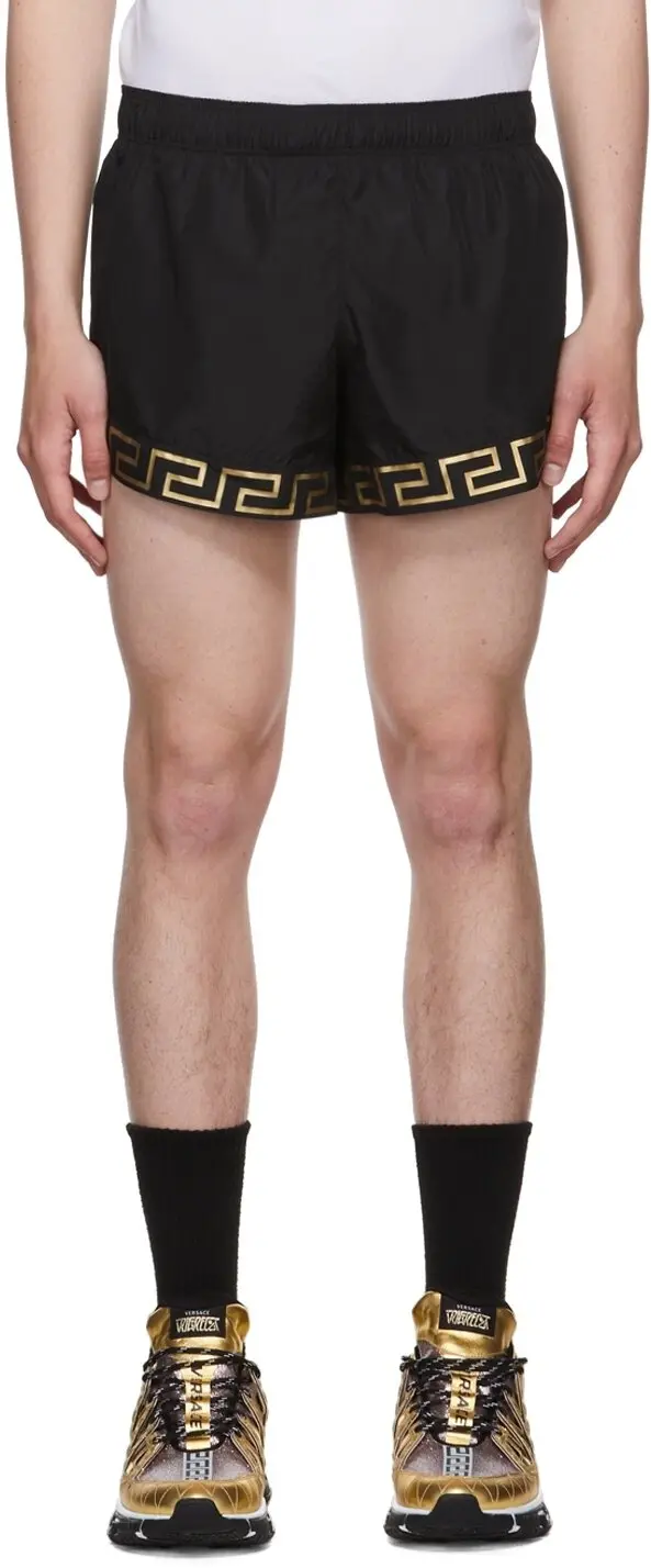 Versace Greca Logo-print Shorts