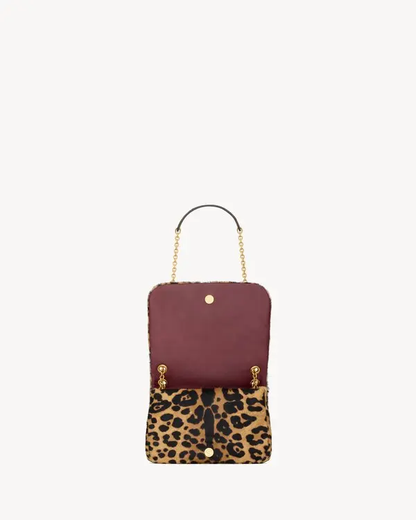 Saint Laurent Jamie 4.3 Leopard Print Pony Hair Mini Shoulder Bag