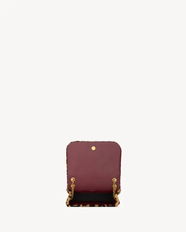 Saint Laurent Jamie 4.3 Leopard Print Pony Hair Mini Shoulder Bag