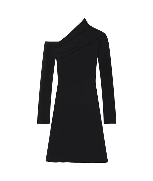 COURREGES Asymmetrical Long Sleeve Mini Dress