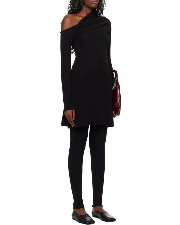 COURREGES Asymmetrical Long Sleeve Mini Dress