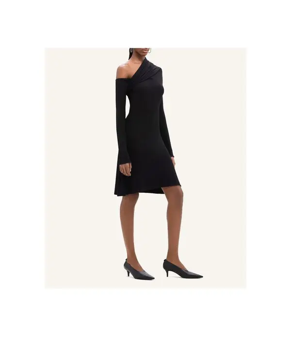 COURREGES Asymmetrical Long Sleeve Mini Dress