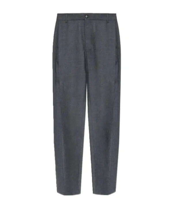 MAISON MARGIELA Asymmetrical Pleated Trousers - Black
