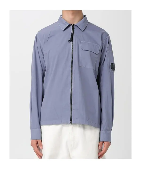 C.P. COMPANY Long Sleeve Zip Up Jacket - Blue
