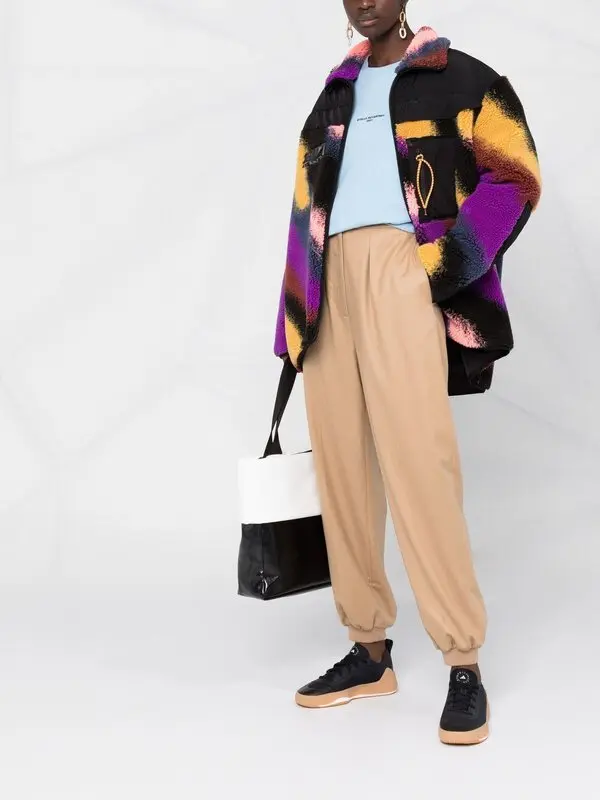 Stella McCartney Marley Faux-shearling Striped Coat