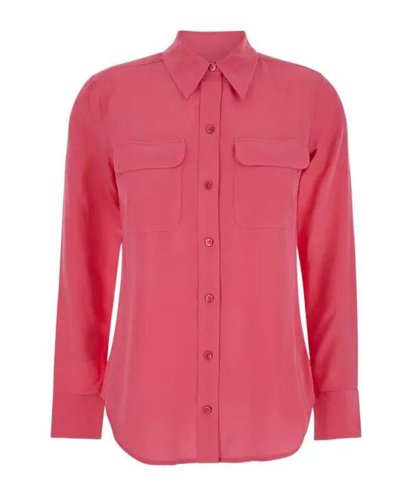 Equipment Lapel Button Shirt - Red