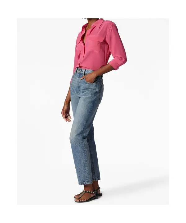 Equipment Lapel Button Shirt - Red
