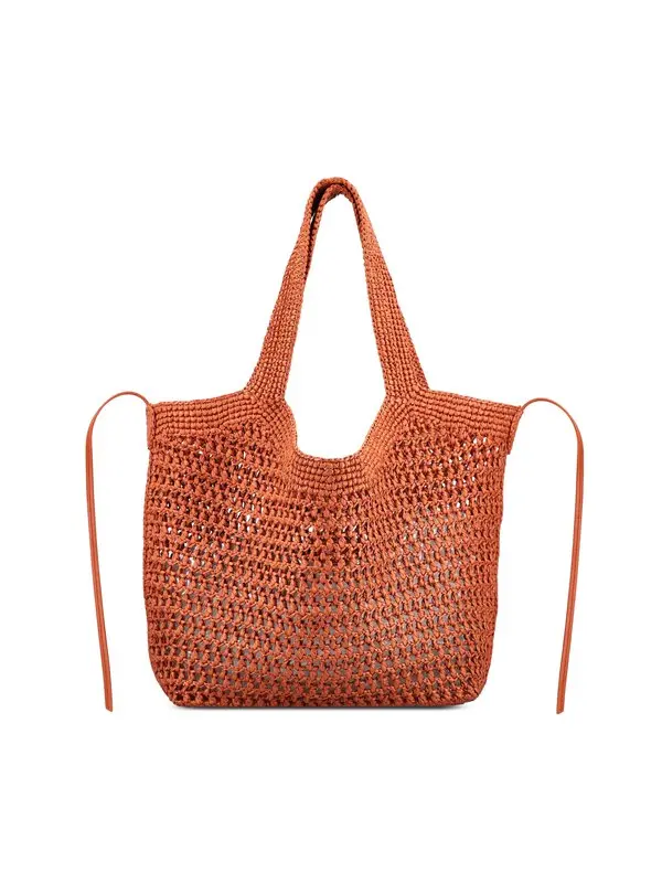 TOD'S Woven Raffia Shoulder Bag
