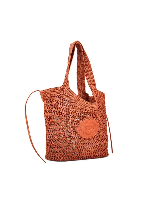 TOD'S Woven Raffia Shoulder Bag