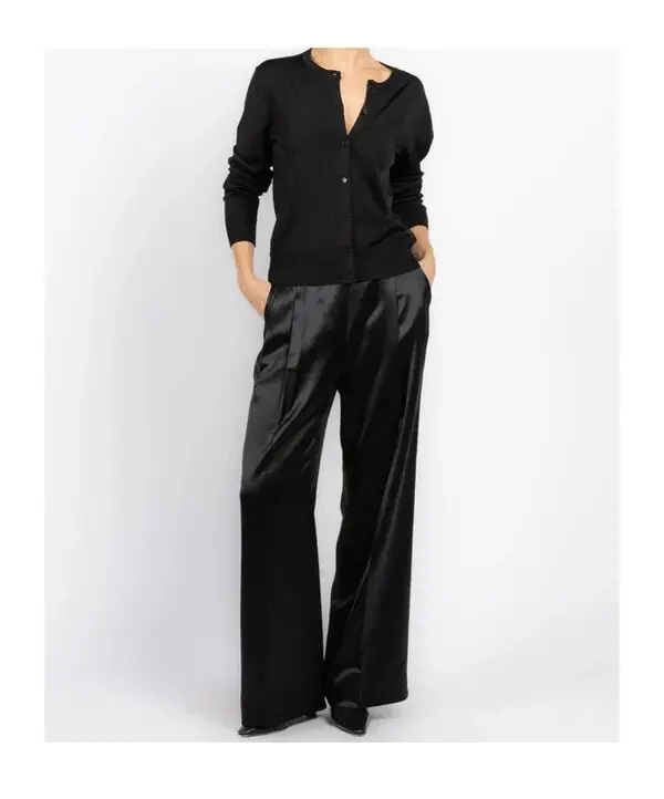 Filippa K Glossy Buttoned Cardigan - Black