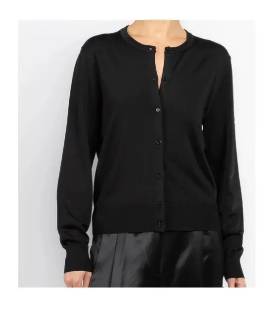 Filippa K Glossy Buttoned Cardigan - Black