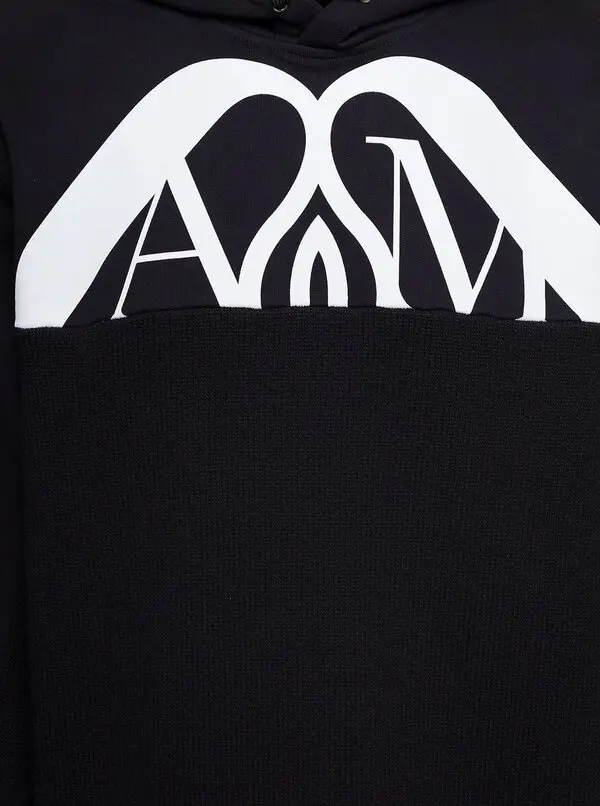Alexander McQueen Logo Printed Drawstring Hoodie