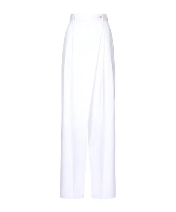 Dolce & Gabbana Flared Poplin Trousers - Optical White
