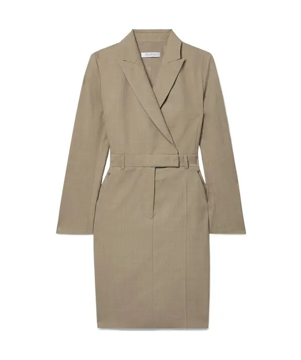Max Mara Long Sleeved Lapel Dress