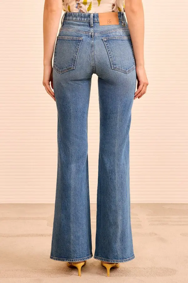 Ulla Johnson High-rise Kick Flare Jeans With Monogram Patch