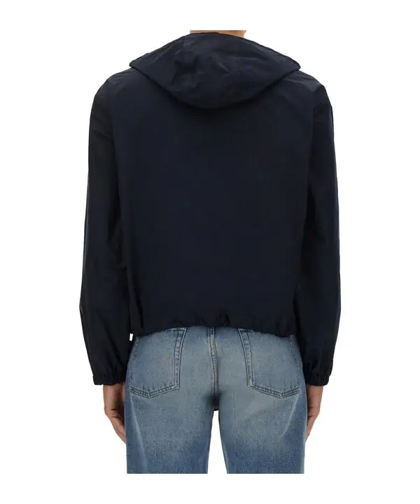 Moschino Hooded Zip-up Jacket With Embroidered Logo