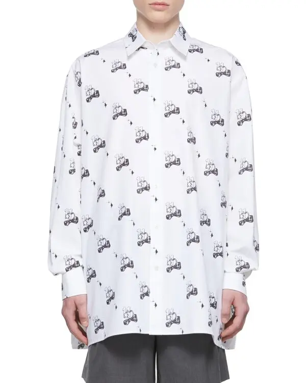 We11Done Graphic-print Oversized Shirt