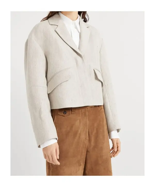 Brunello Cucinelli Embellished Cropped Blazer
