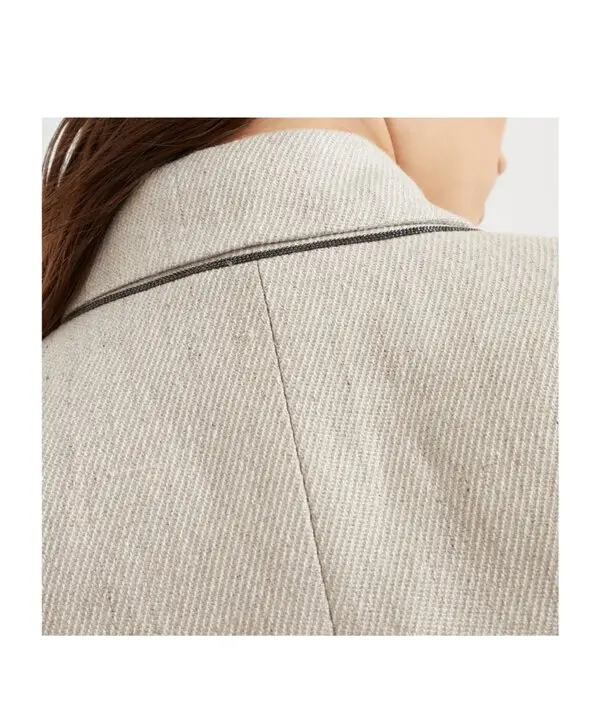 Brunello Cucinelli Embellished Cropped Blazer