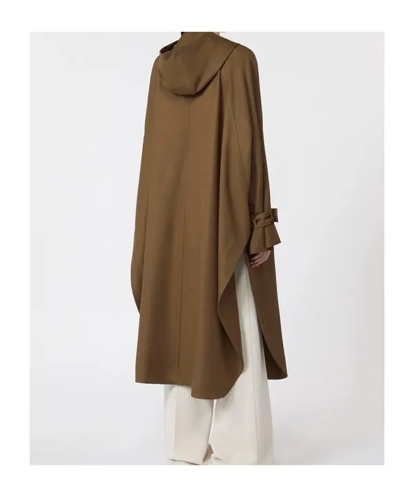 Max Mara Long Belted Hooded Coat - Brown