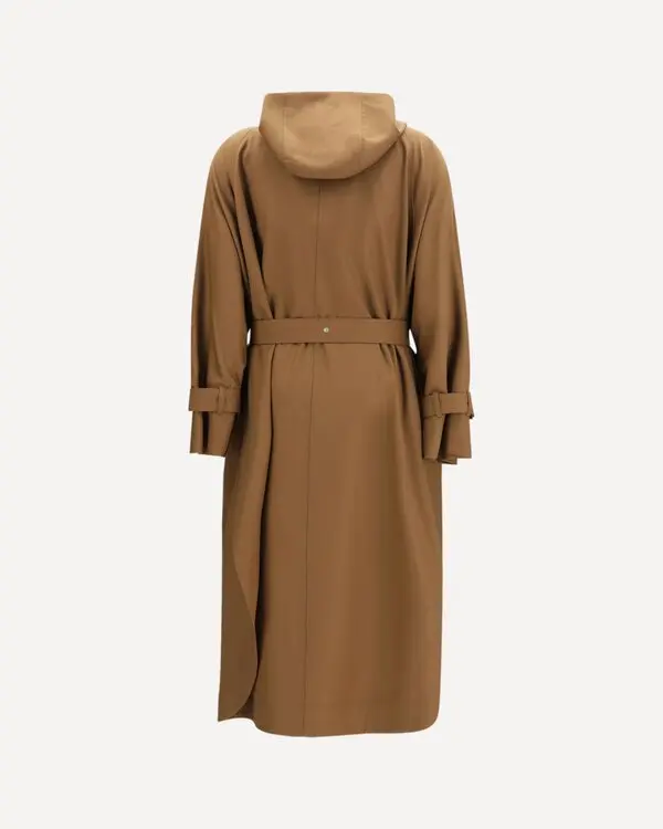 Max Mara Long Belted Hooded Coat