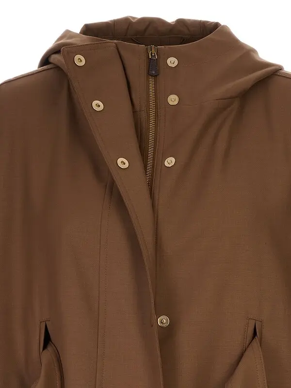 Max Mara Long Belted Hooded Coat